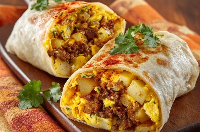 Chorizo Potato Egg Breakfast Burrito - Meals & Recipes