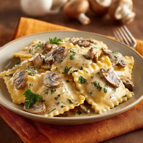 Creamy Mushroom Ravioli with Thick, Non-Watery Sauce - Meals & Recipes